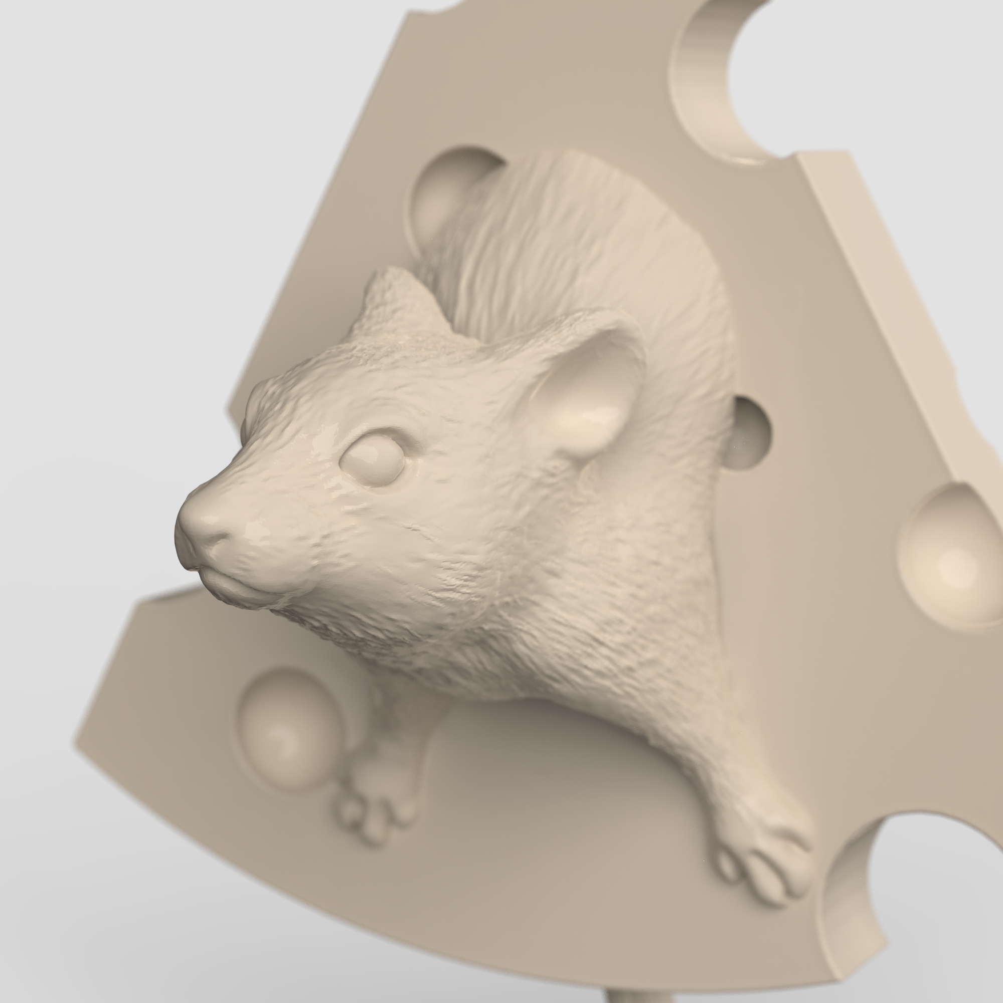 3D Model STL CNC Router file 3dprintable Mouse Pendant - Inspire Uplift