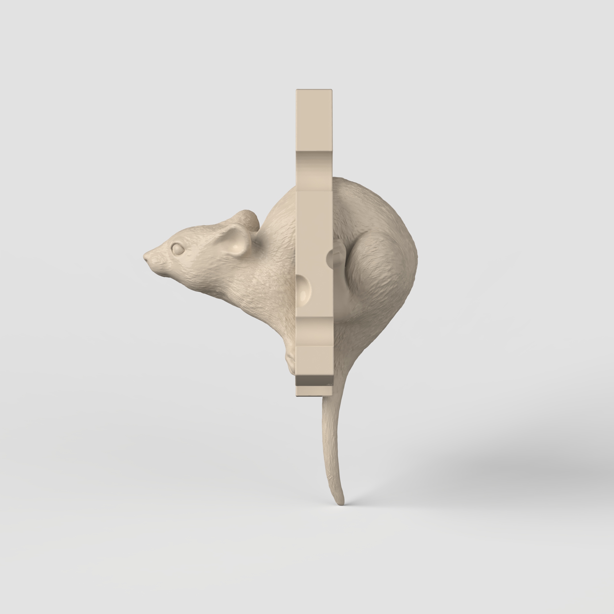 3D Model STL CNC Router file 3dprintable Mouse Pendant - Inspire Uplift