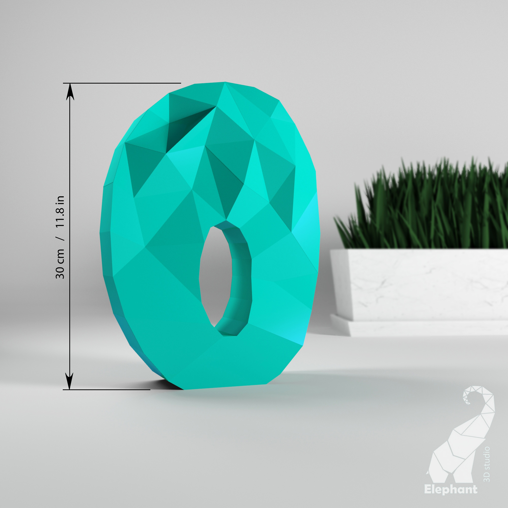3D papercraft number 0 template – SVG for Cricut, studio3 fo - Inspire ...