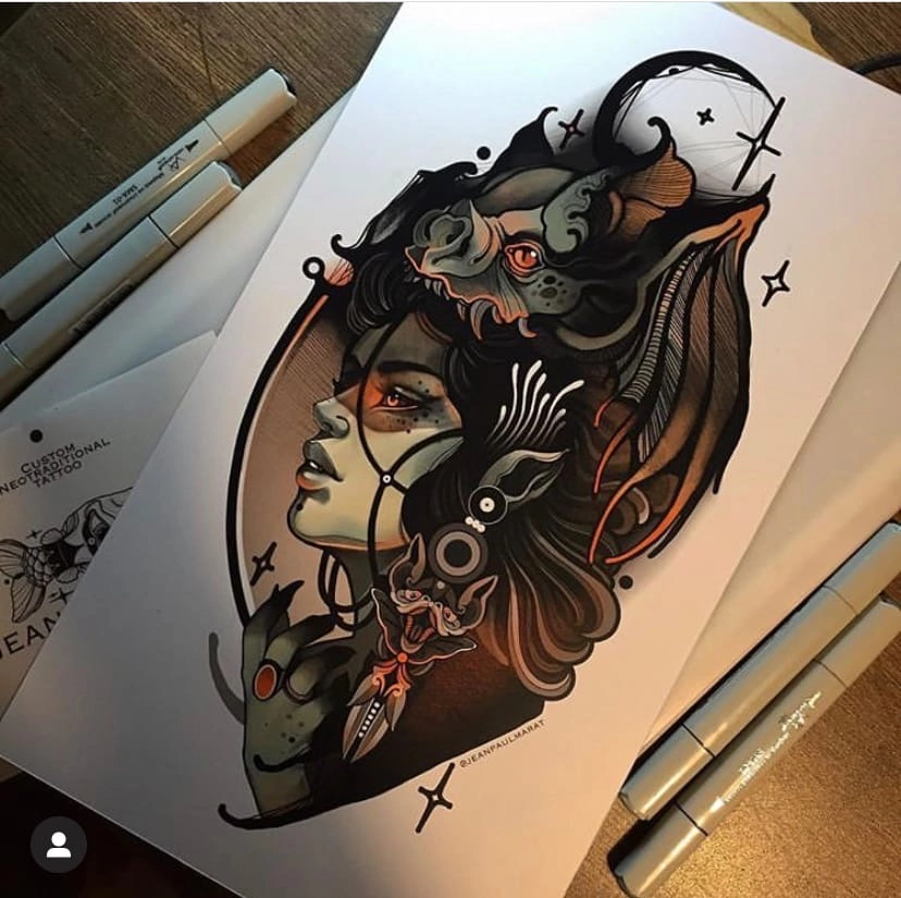 Madame vamp tattoo print | Inspire Uplift