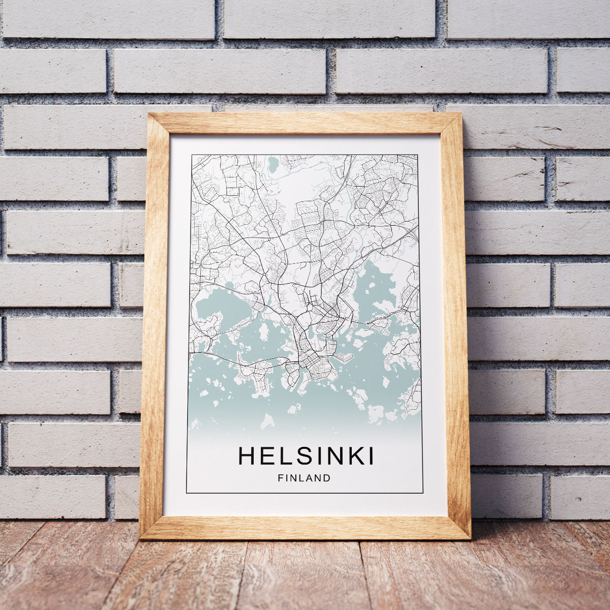 Helsinki DIGITAL Map Print | Helsinki DIGITAL DOWNLOAD Map | - Inspire ...