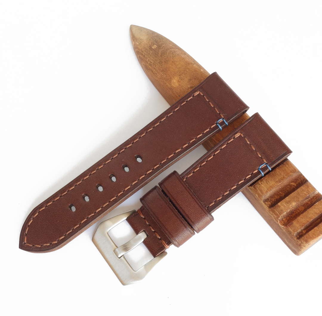 Brown Watch Strap, Panerai PAM style, genuine leather - Inspire Uplift