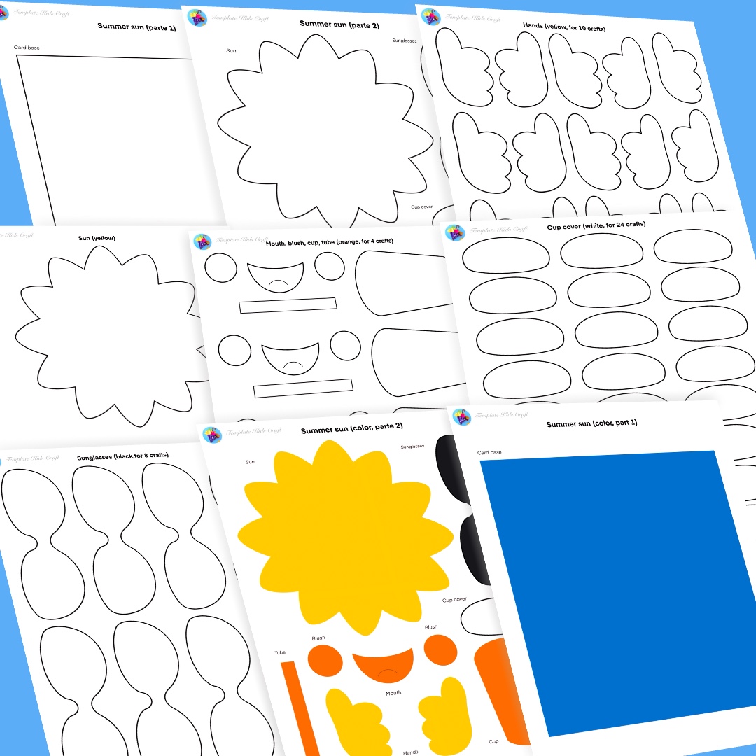 Summer Sun Craft Paper Craft for Kids Toddlers Kindergarten - Inspire ...