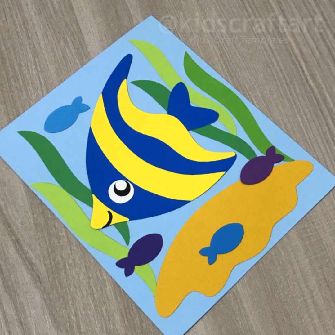 Tropical Fish Paper Printable Craft for Kids Under the Sea O - Inspire ...