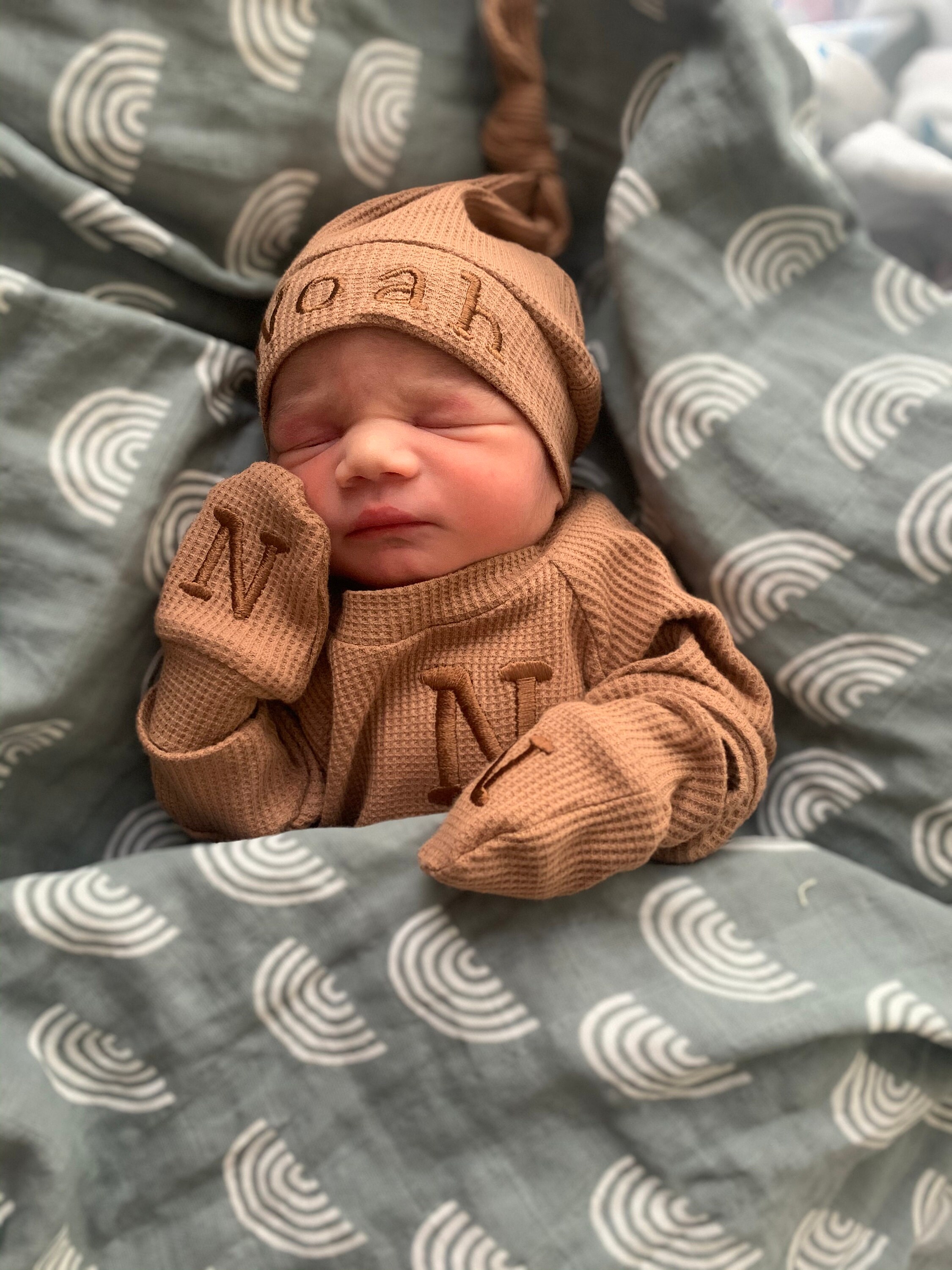 Gender neutral baby clothes, newborn boy coming home outfit, - Inspire ...