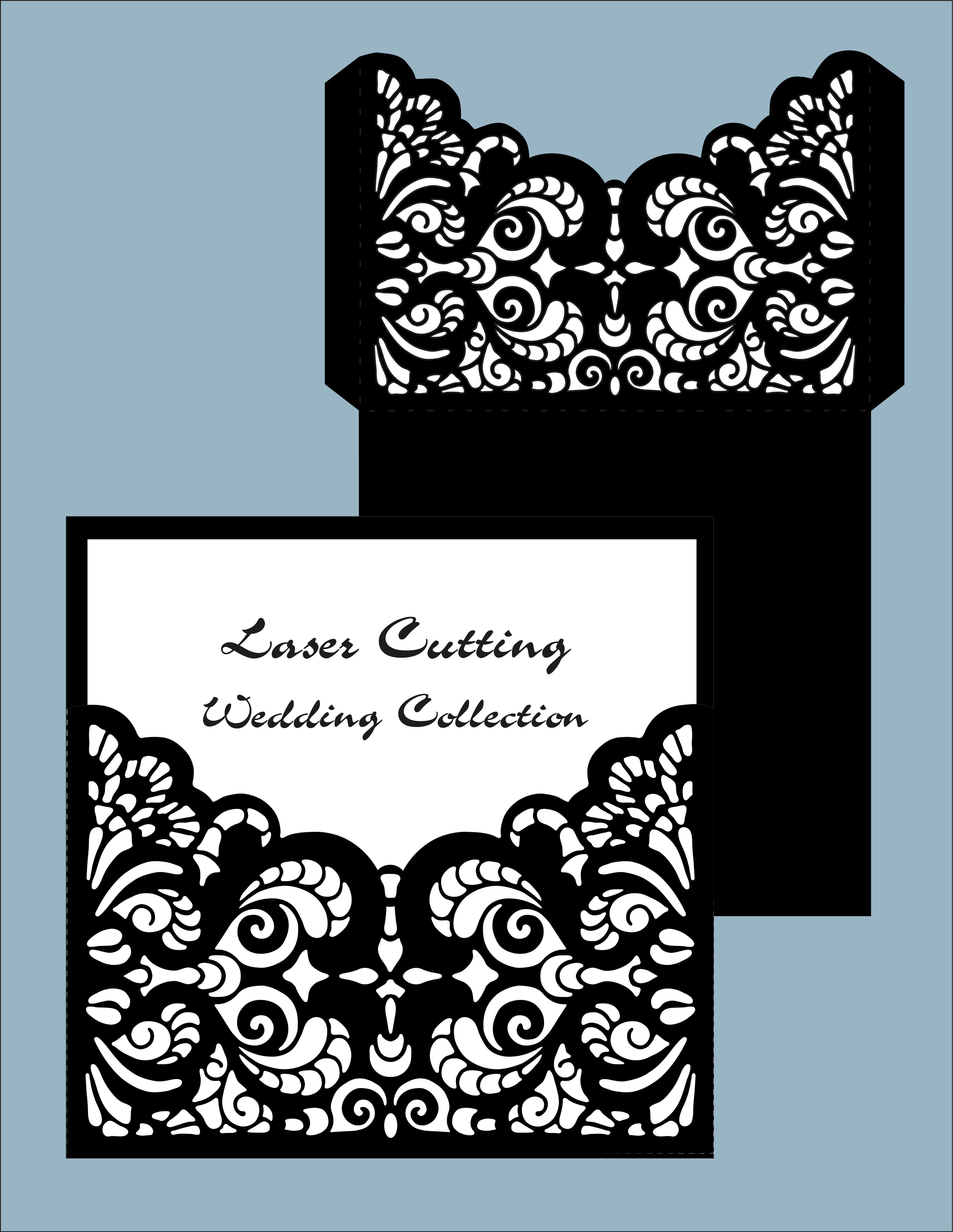 Lace wedding invitation or greeting card with ornament Vecto | Inspire ...