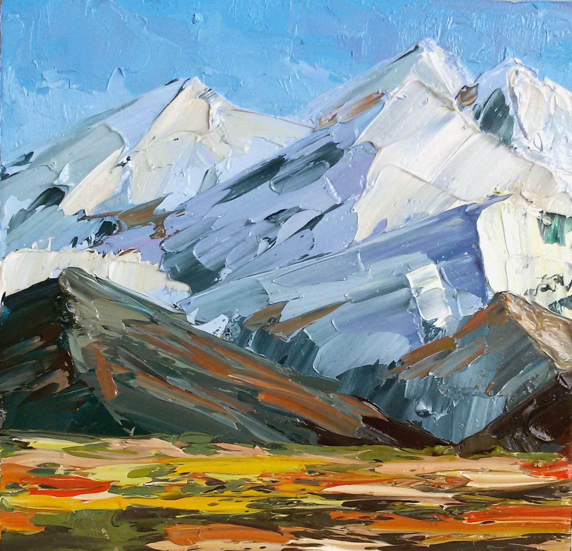 Denali Painting Mountain Original Art Landscape Artwork Nati - Inspire ...