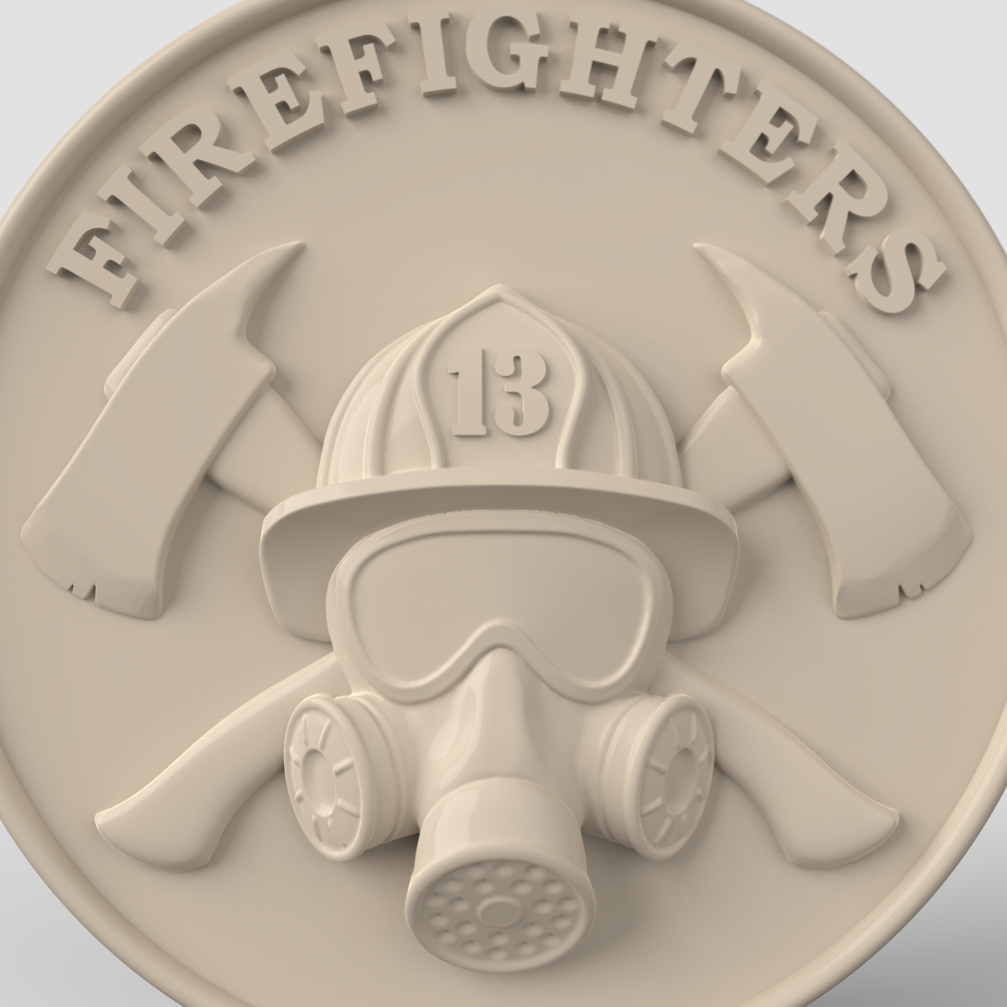3D Model STL CNC Router file 3dprintable Firefighter Pendant - Inspire ...