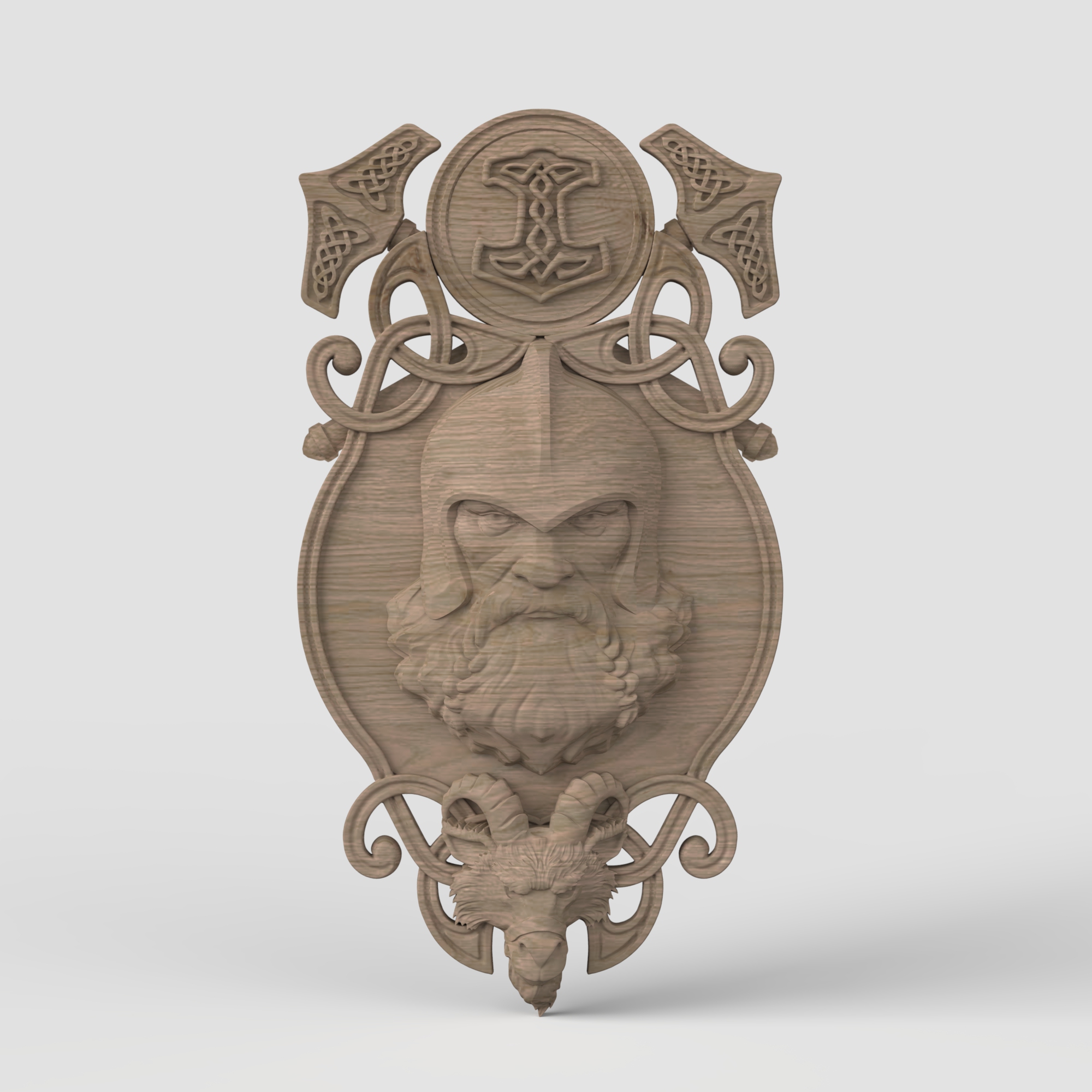 3D Model STL CNC Router file 3dprintable Thor panel - Inspire Uplift