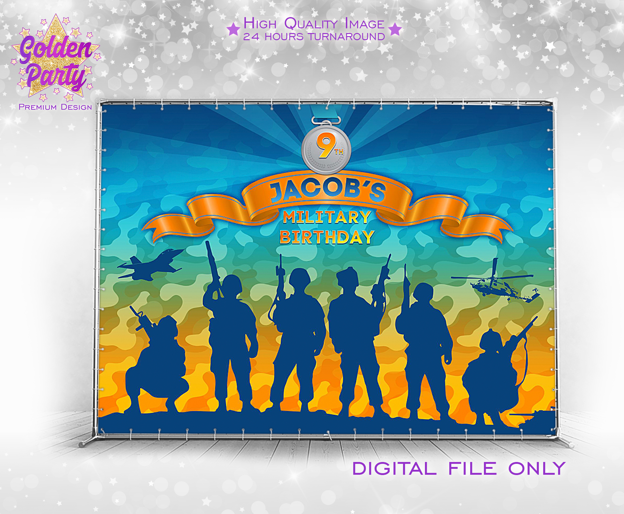 Military backdrop, Soldier birthday, Army party, Camo party | Inspire ...