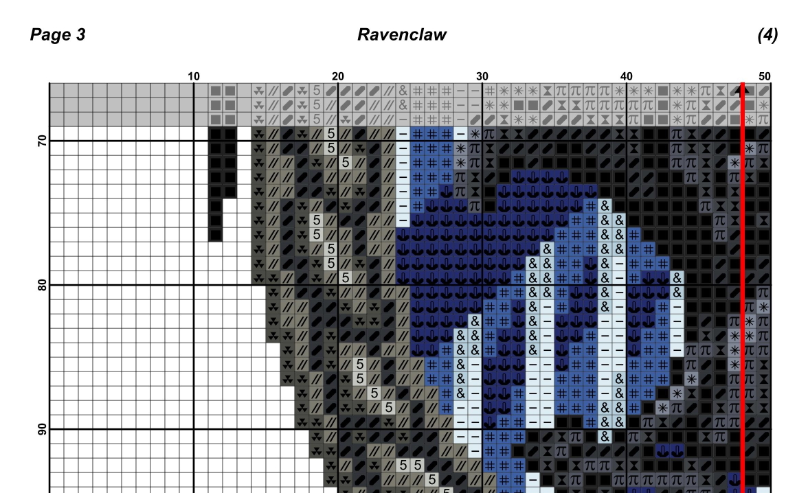 Ravenclaw Crest Cross Stitch Pattern PDF Hogwarts House Mode - Inspire ...