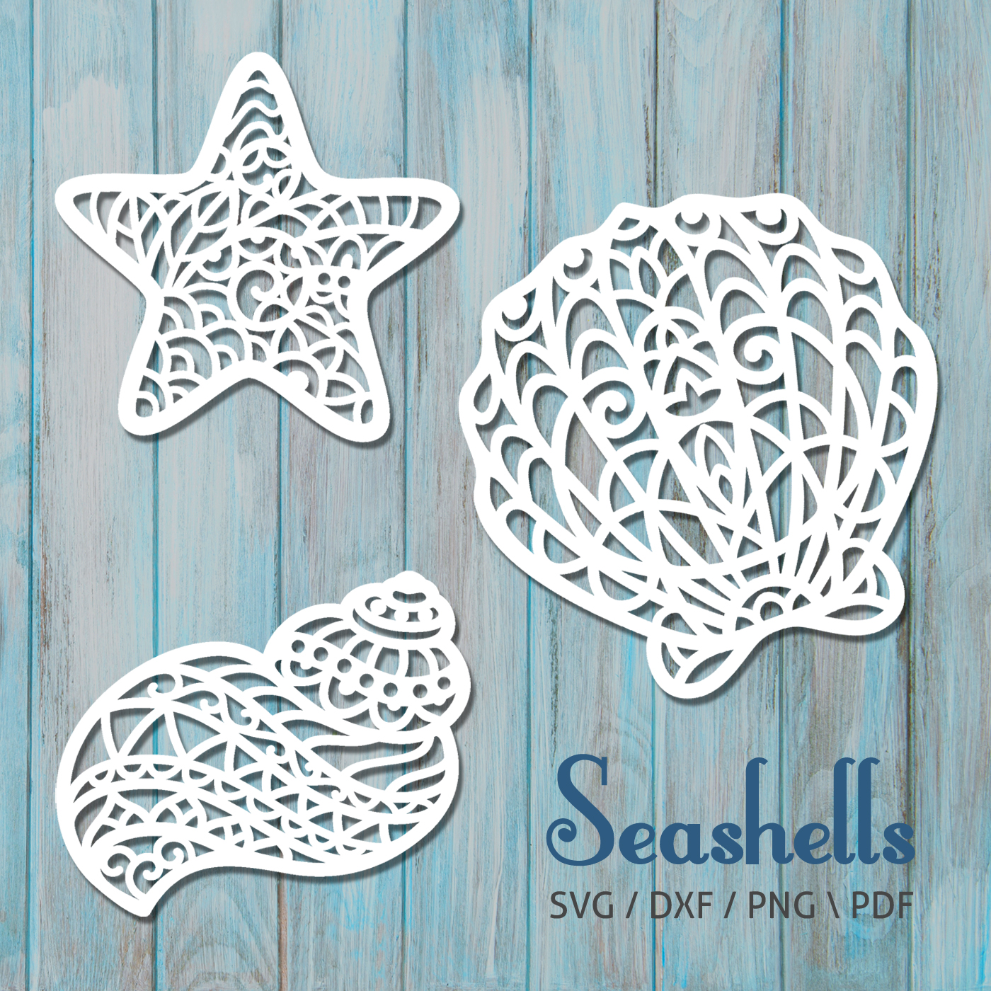Seashell Seastar Cut Files SVG bundle - Inspire Uplift