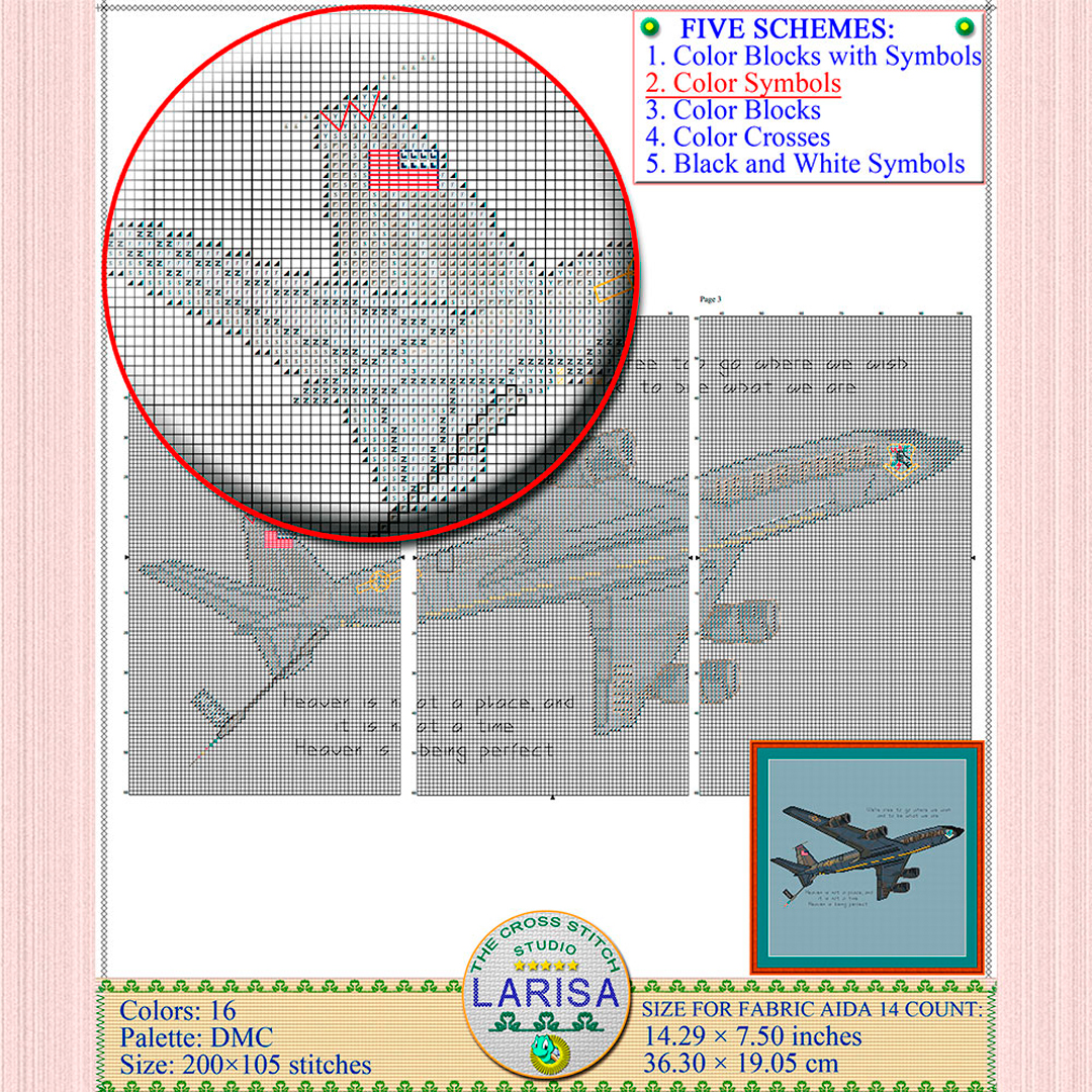 Military Transport Aircraft Cross Stitch Pattern - Inspire Uplift