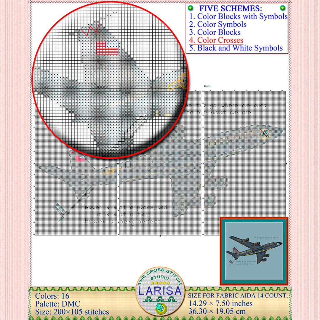 Military Transport Aircraft Cross Stitch Pattern - Inspire Uplift