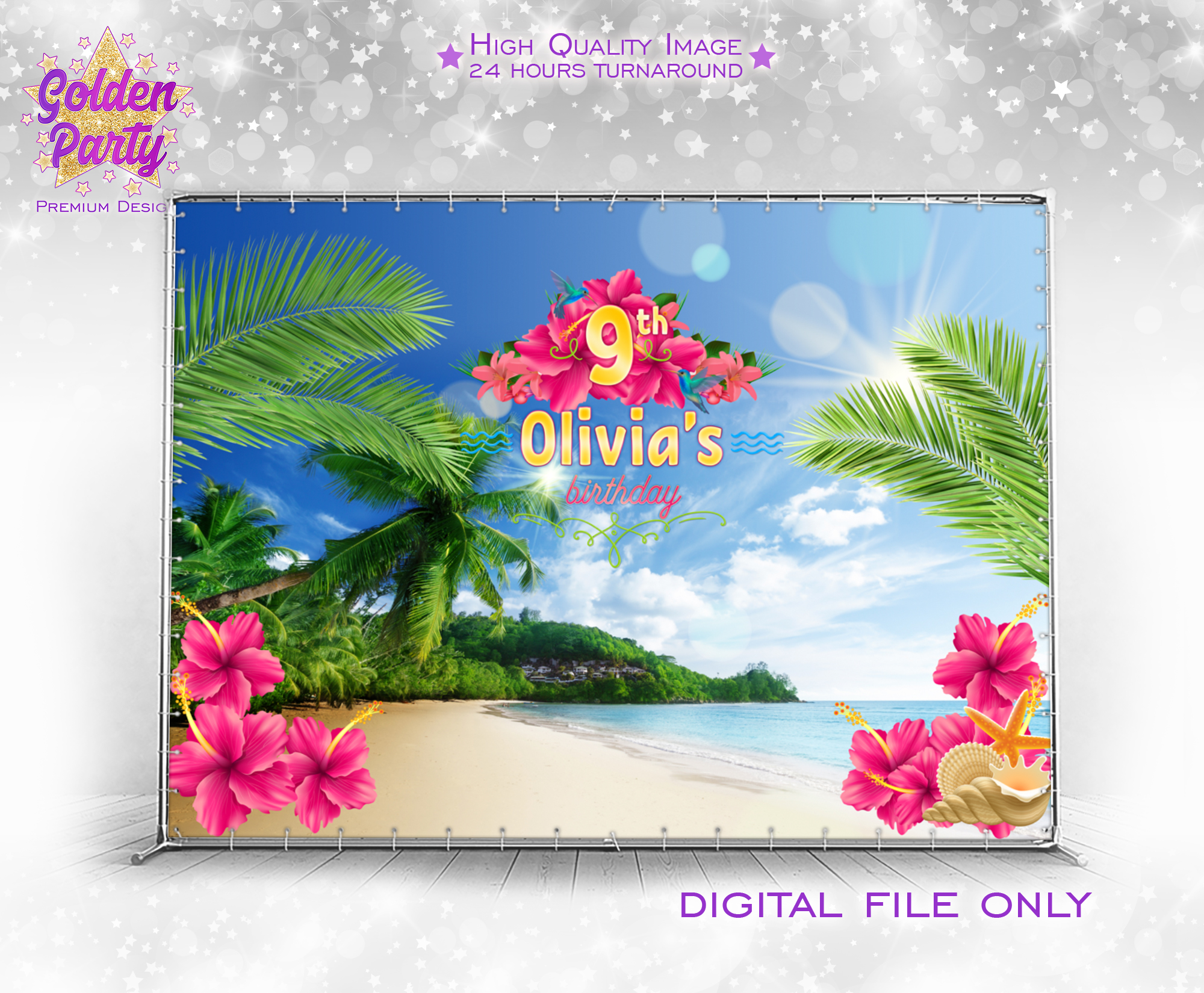 Beach party backdrop, Beautiful beach background, Tropical b - Inspire ...