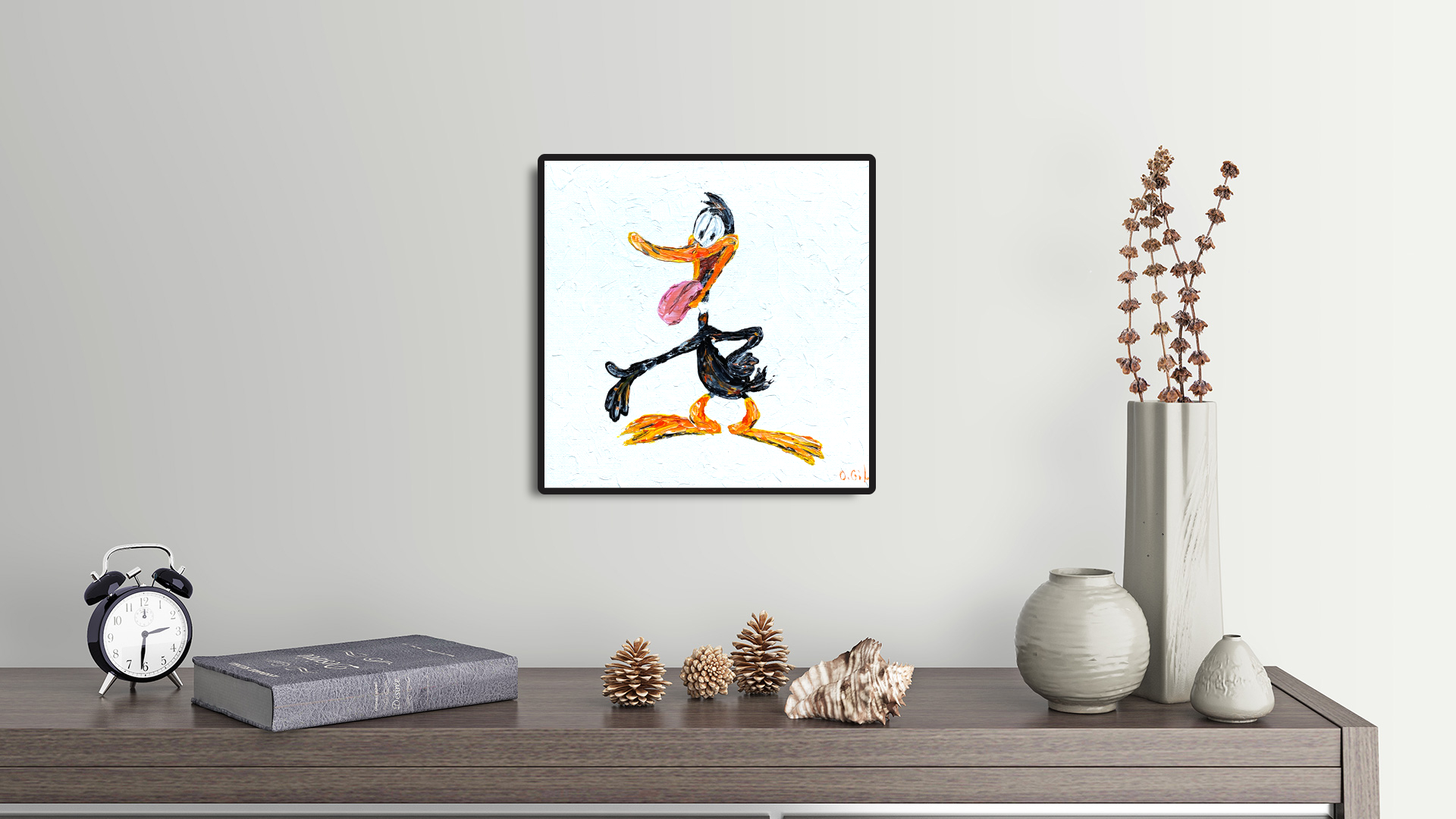 Daffy Duck Wall Art Print / Daffy Duck Print on paper / Daff - Inspire ...