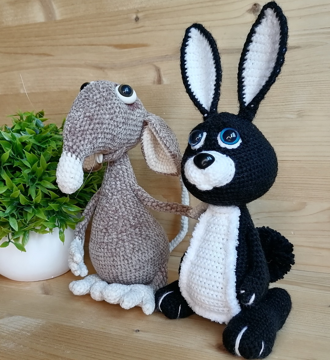 Crochet pattern 2 in 1: Rat and Bunny - digital patterns PDF | Inspire ...