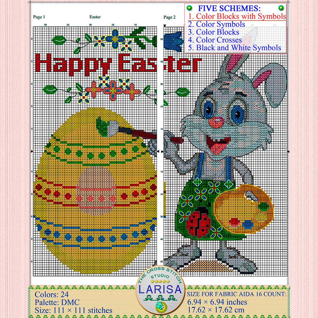 Easter Cross Stitch Pattern | Easter Egg - Inspire Uplift