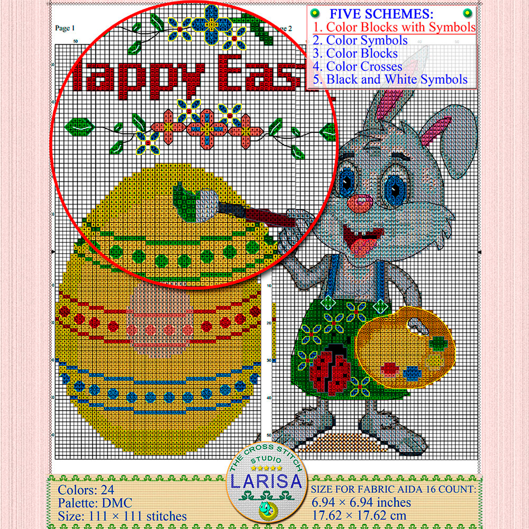 Easter Cross Stitch Pattern | Easter Egg - Inspire Uplift