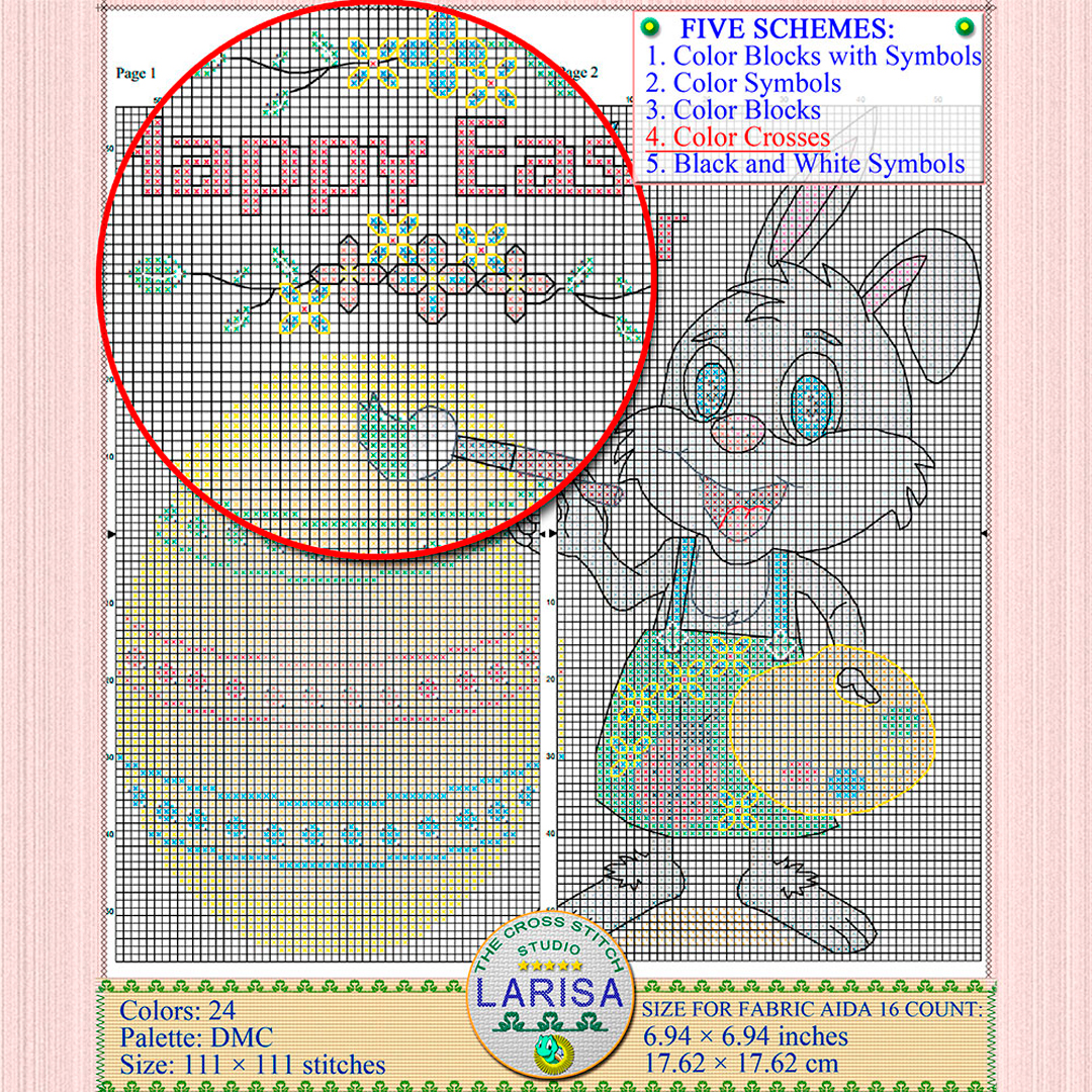Easter Cross Stitch Pattern | Easter Egg - Inspire Uplift