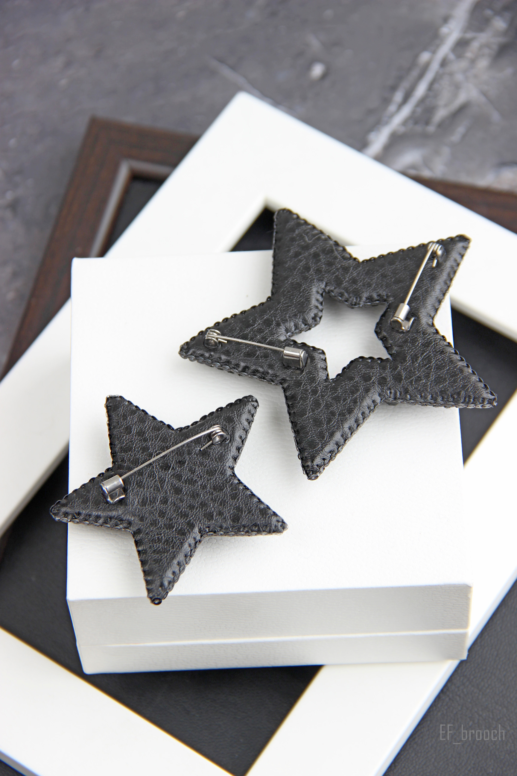 Beaded brooch star Embroidered pin star Beaded brooch - Inspire Uplift