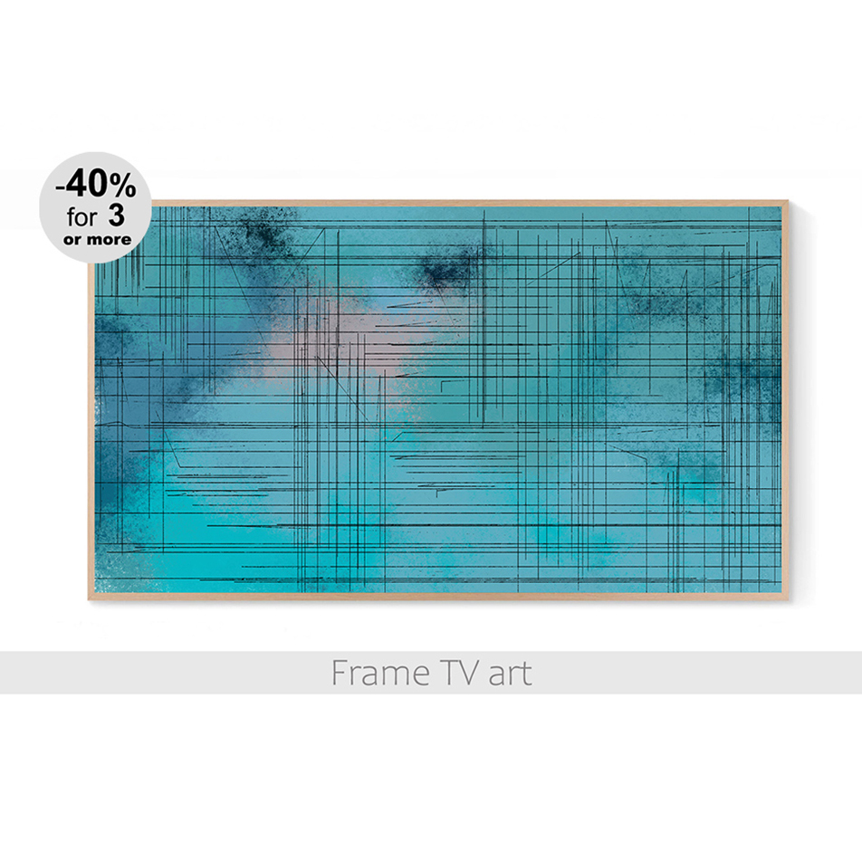 Samsung Frame Tv Art | 4K Abstract Black And Gold Flower Leaves Art For ...