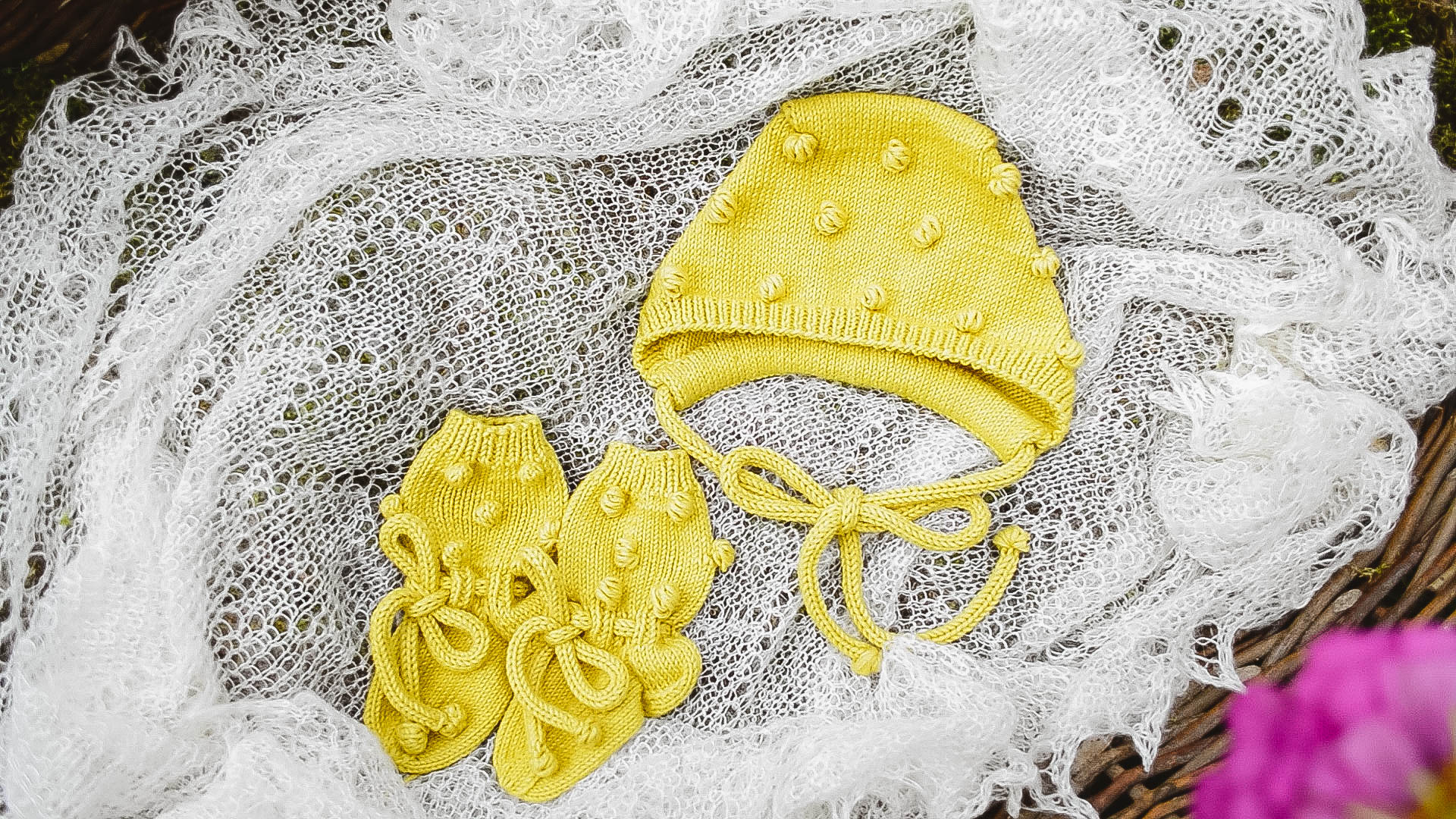 KNITTING PATTERN: Popcorn Bonnet and Socks PDF Knitting Patt | Inspire ...