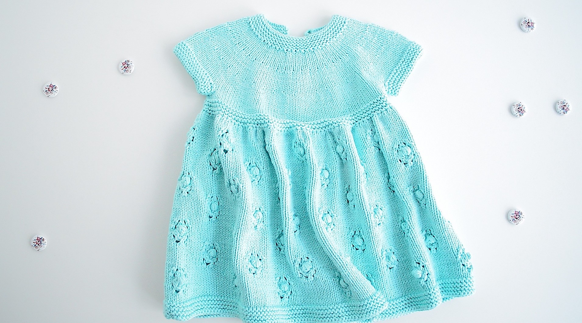 KNITTING PATTERN Dress "Rosie" for Girl / PDF / 4 Sizes | Inspire Uplift