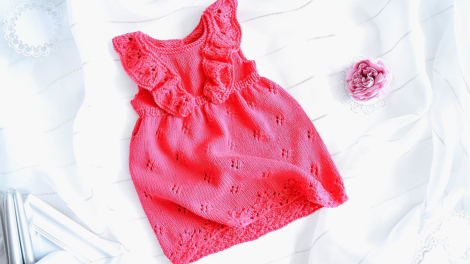 KNITTING PATTERN Dress "Alessia" for Girl / PDF / 5 Sizes | Inspire Uplift