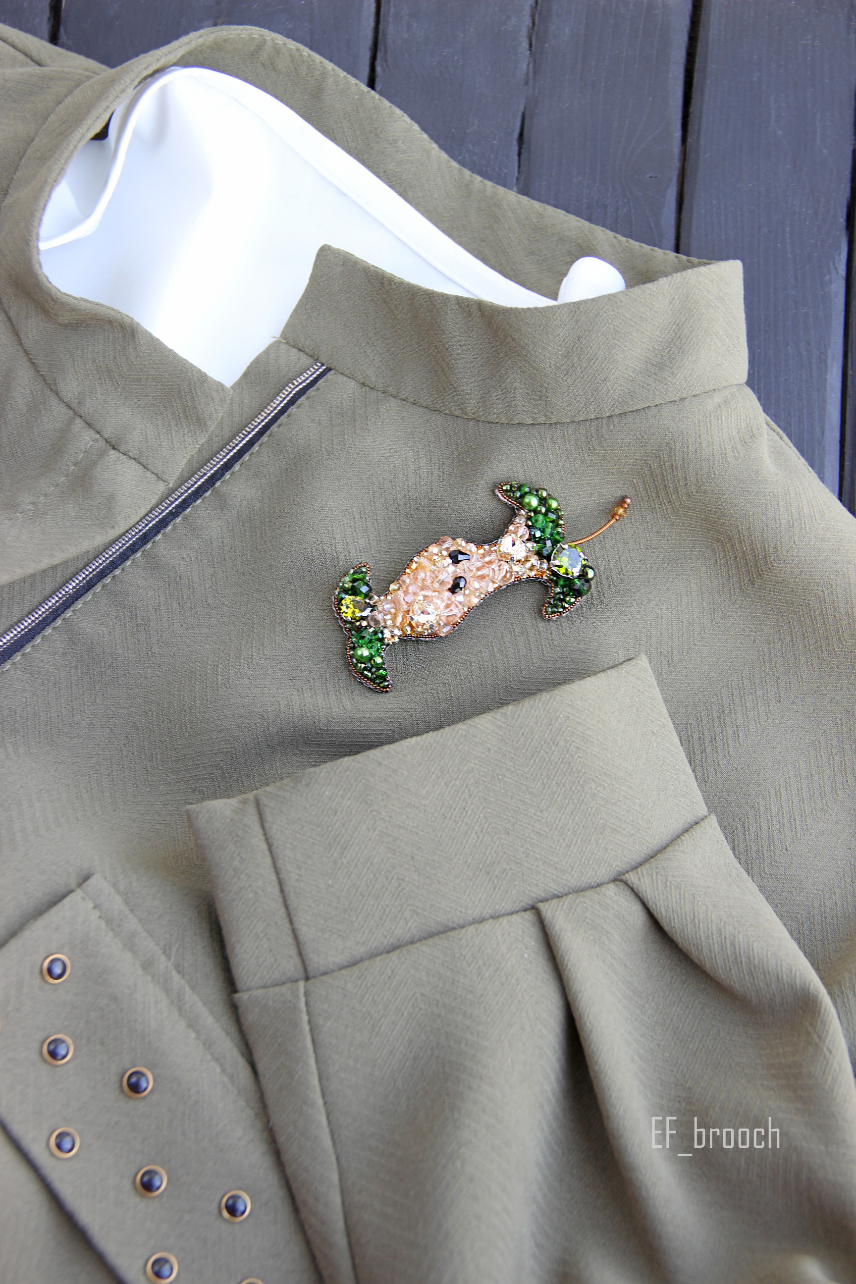 Apple beaded brooch Brooch fruit pin Apple core brooch Embr - Inspire ...