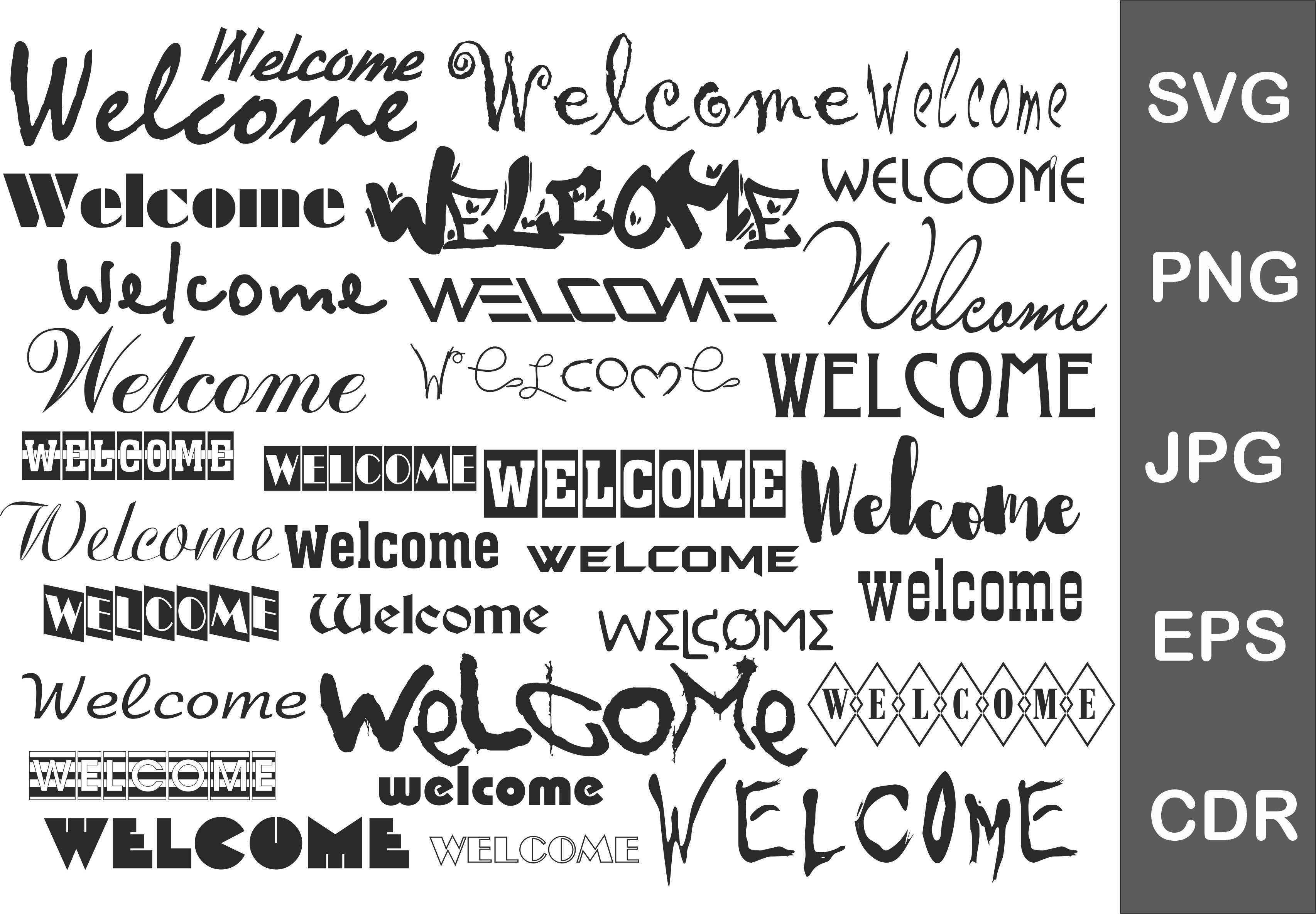 Welcome Svg Bundle, Welcome Svg Png Jpg, Welcome Sign Svg, W | Inspire ...