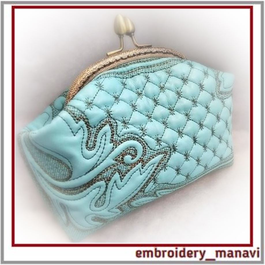 In the hoop machine embroidery design quilted Handbag purse. | Inspire ...