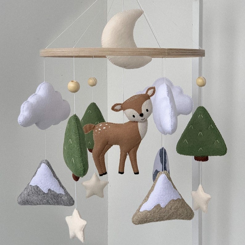 Woodland baby mobile, Forest baby mobile, Forest nursery dec - Inspire ...