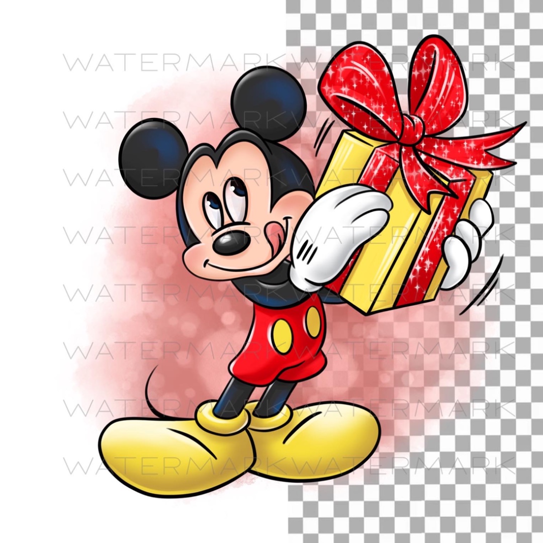 Cute mouse with a gift in his hands, png sublimation design - Inspire ...