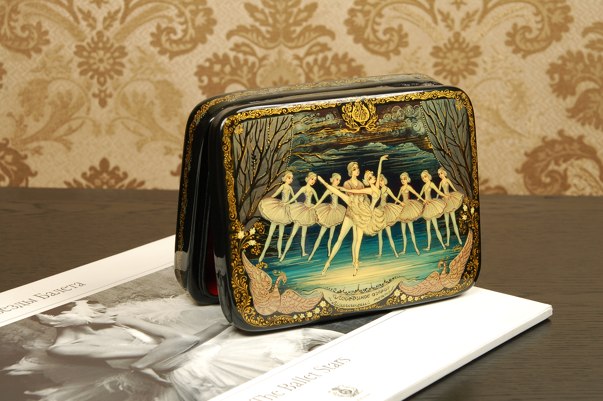 Swan Lake ballet lacquer box hand-painted art - Inspire Uplift