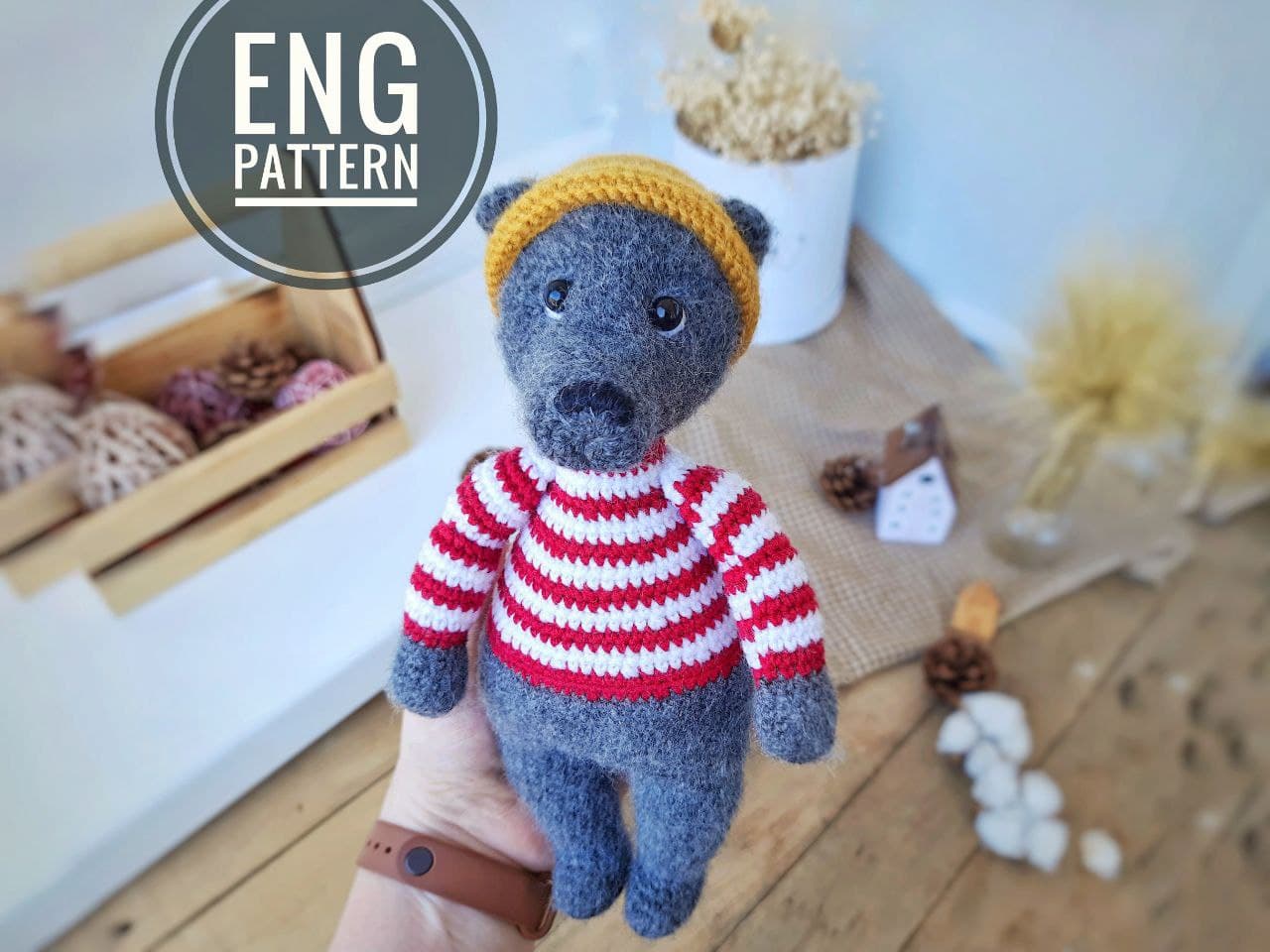 Teddy bear crochet pattern. Amigurumi Teddy bear tutorial /p | Inspire ...