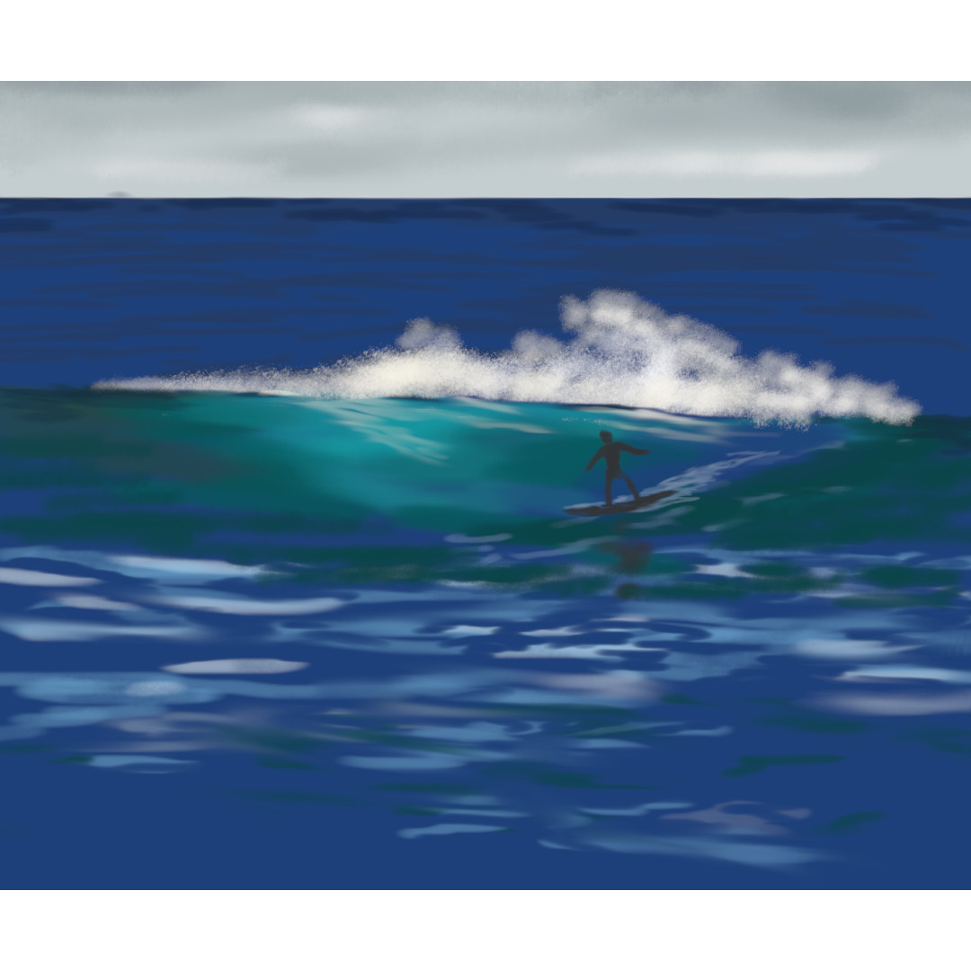 Surfing art Digital art Paper poster Surfing poster | Inspire Uplift
