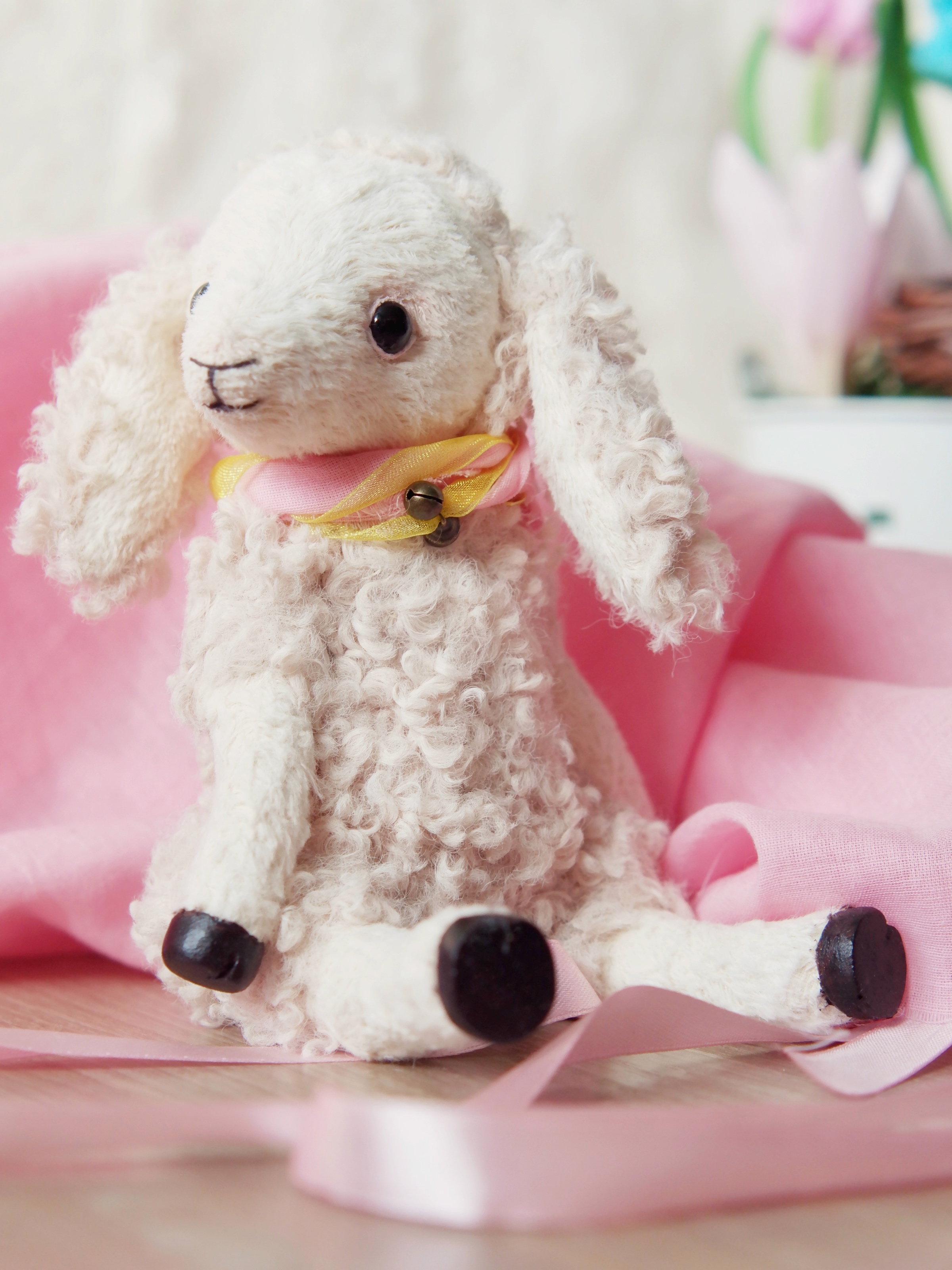 OOAK teddy sheep, stuffed plush sheep, teddy friend, sheep P | Inspire ...