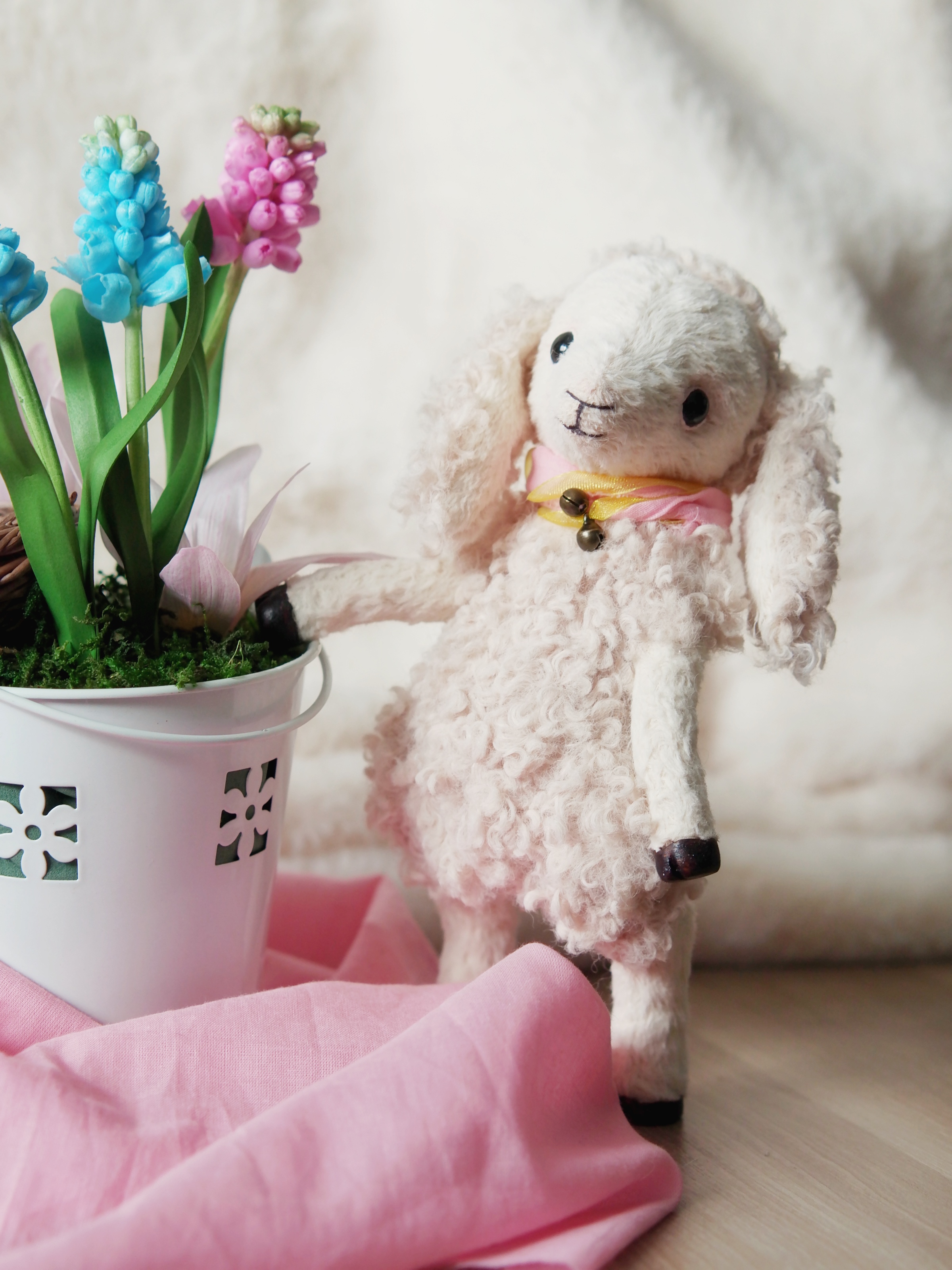 OOAK teddy sheep, stuffed plush sheep, teddy friend, sheep P - Inspire ...