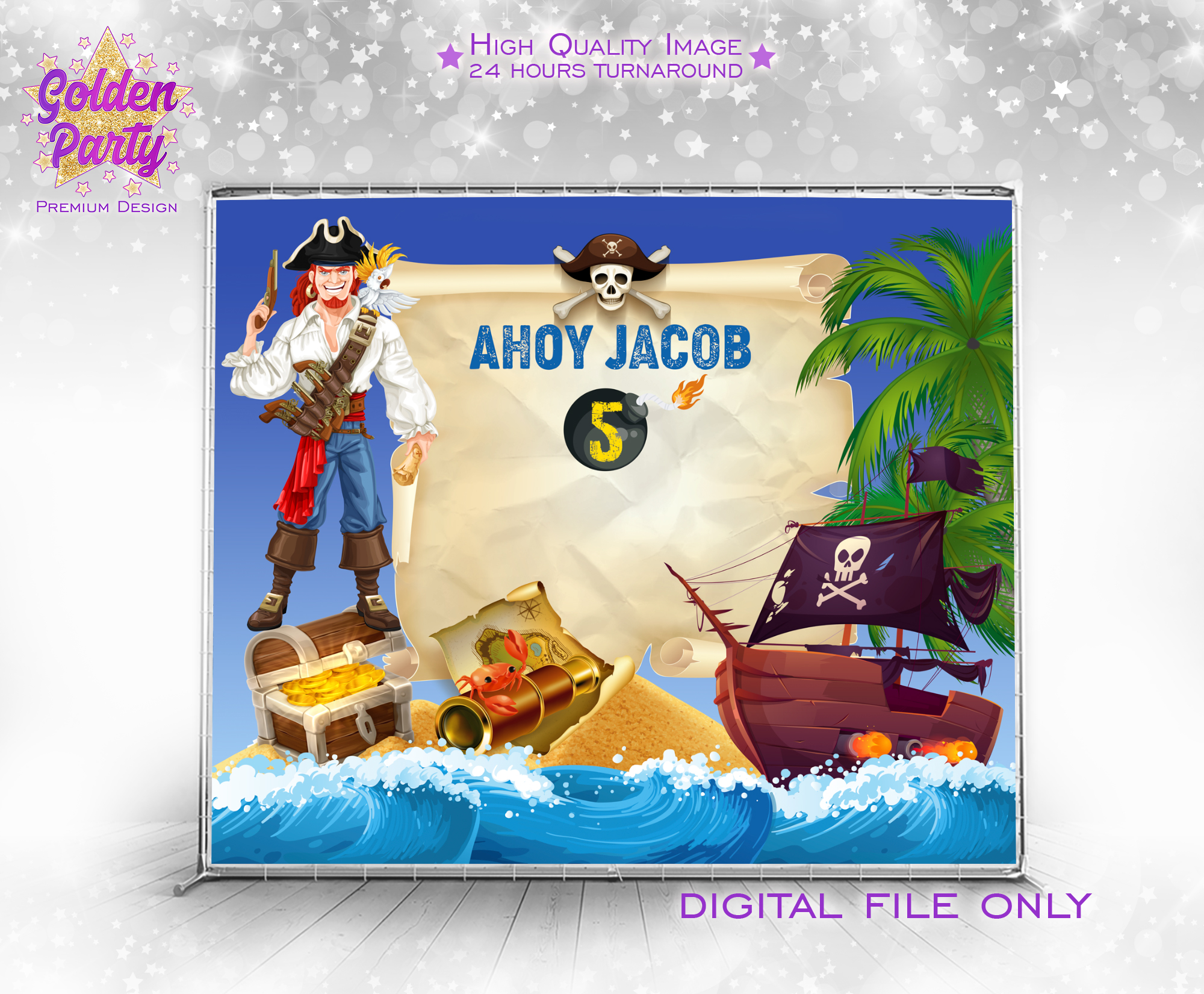 Pirate party backdrop, | Inspire Uplift