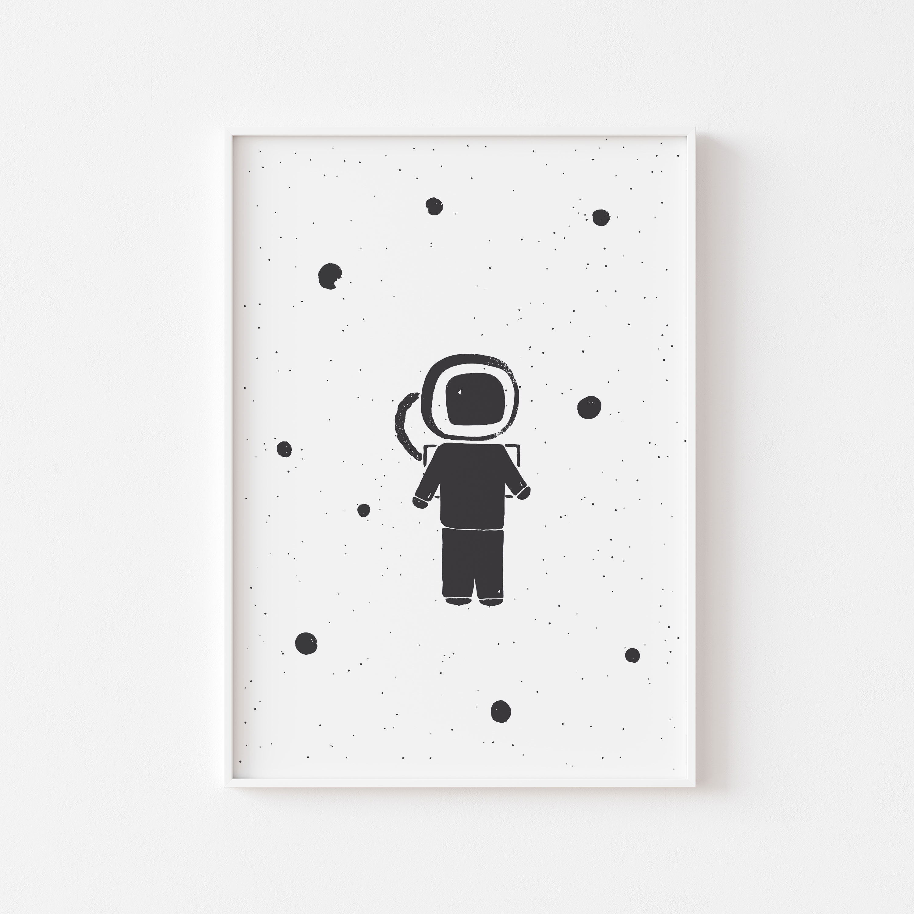 Astronaut in Space print for nursery, Astronaut printable wa - Inspire ...