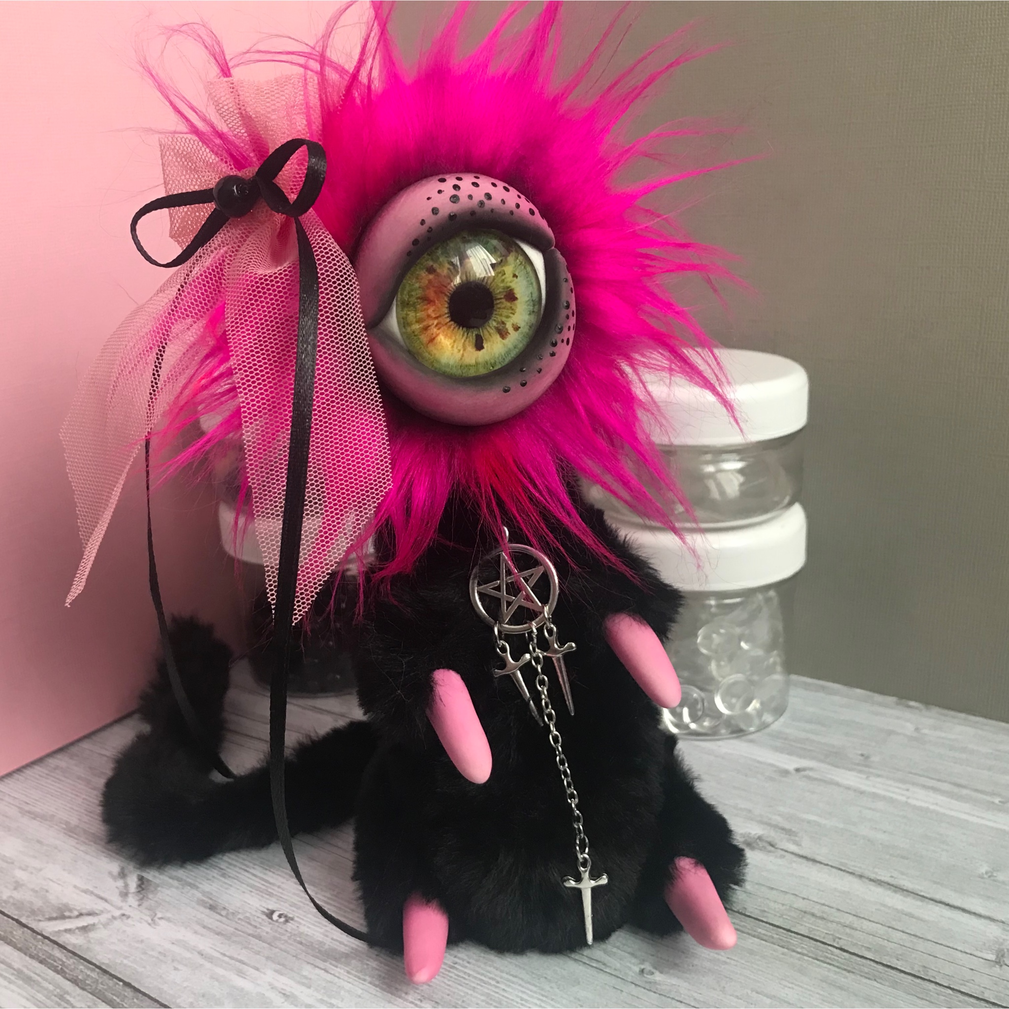 OOAK Cyclops doll Fantasy creature clay ART toy Emo style Do - Inspire ...