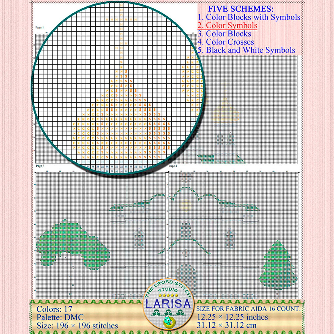 Church Cross Stitch Pattern | Orthodox Church - Inspire Uplift