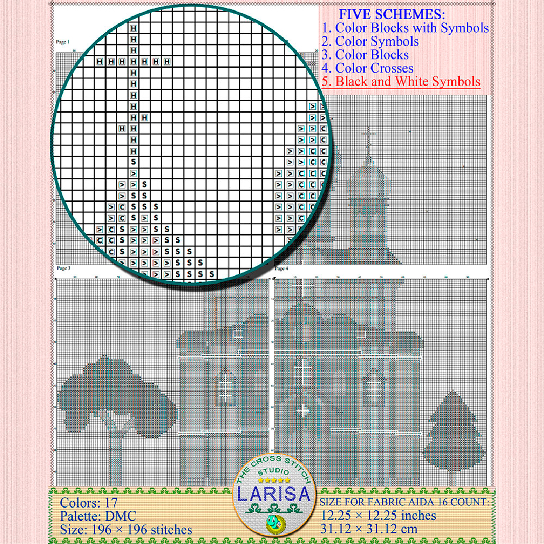 Church Cross Stitch Pattern | Orthodox Church - Inspire Uplift
