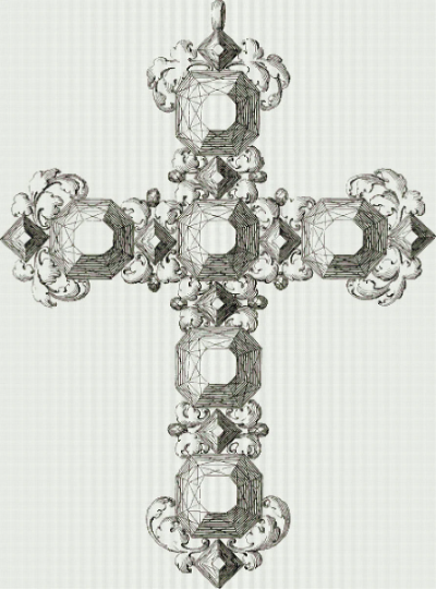 PDF Counted Vintage Cross Stitch Pattern | Cross | 4 Sizes | Inspire Uplift