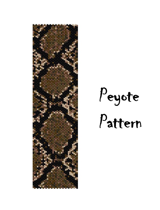 Snake Peyote Bead Pattern, Seed Beading Bracelet, Peyoted Be | Inspire ...