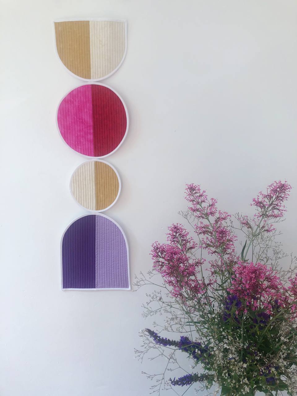 Quilting wall panel, Modern abstract textile wall decor | Inspire Uplift