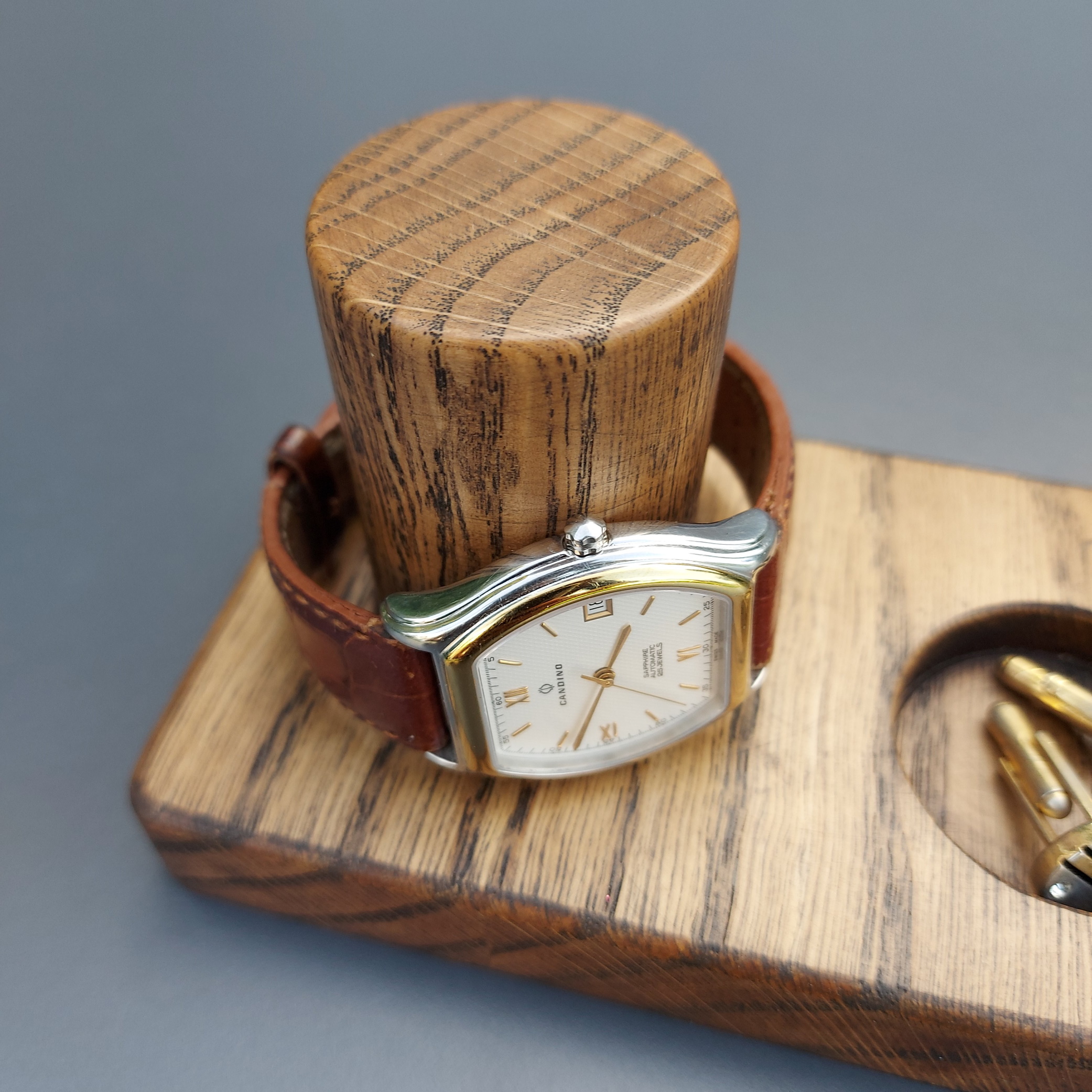Wooden single watch stand/holder/display. Gift for dad or bo - Inspire ...