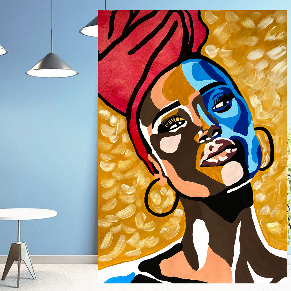 American Woman Painting Black Woman Original Art Black Woman - Inspire ...