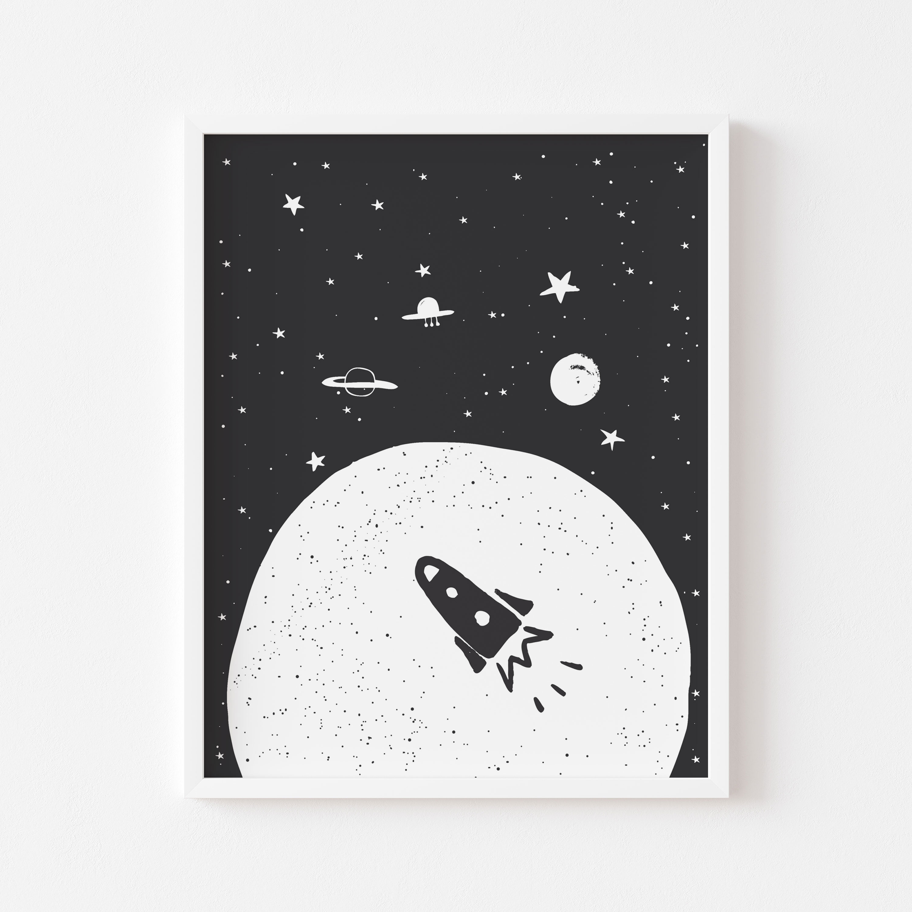 Space Rocket print, Rocket poster for kids, Space print for - Inspire ...